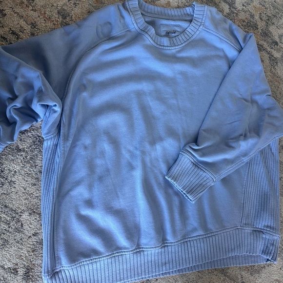 aerie | Tops | Aerie Powder Blue Oversized Crewneck Sweatshirt | Poshmark